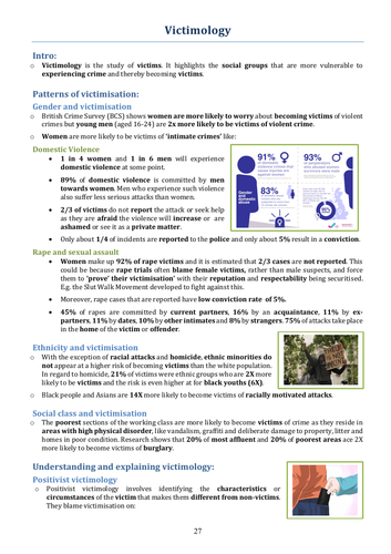 Victimology for Crime and Deviance | Teaching Resources