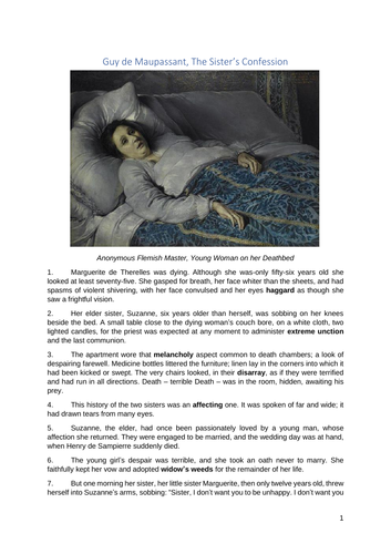 Short Story Study: Guy de Maupassant, 'A Sister's Confession ...