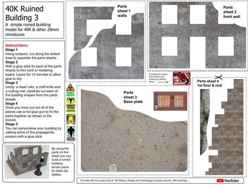 Simple to make Warhammer 40k Buildings | Teaching Resources