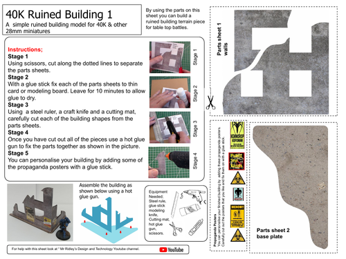 Simple to make Warhammer 40k Buildings | Teaching Resources