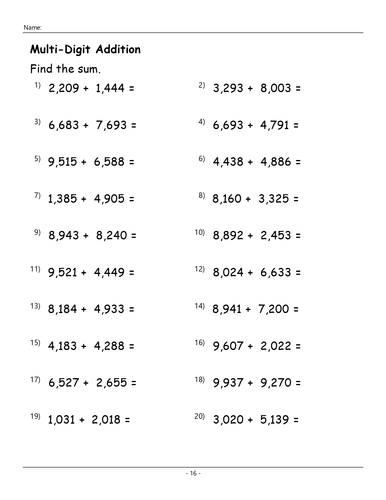 Addition Word Problems | Teaching Resources