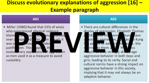 Evolutionary explanations of aggression - AQA A Level Psychology ...