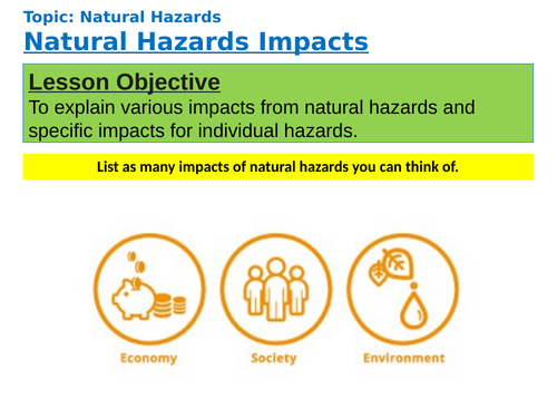 Impacts of Natural Hazards | Teaching Resources