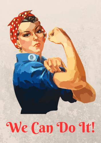 Rosie the Riveter Motivational Poster / Women's History Month Poster ...