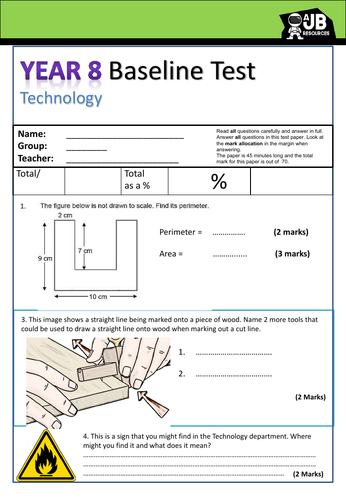DT - KS3 Baseline Tests | Teaching Resources