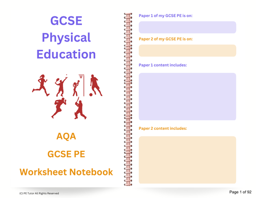 AQA GCSE PE Revision Notebook | Teaching Resources
