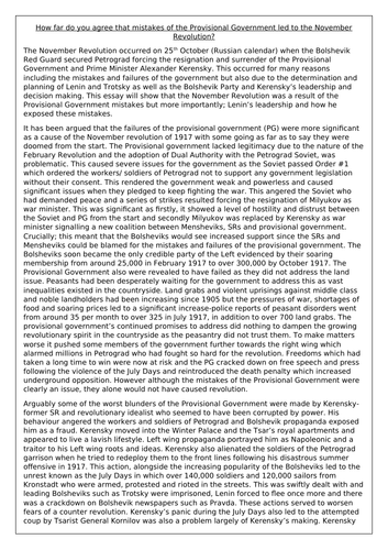 ALevel Russia Example Essays 1894-1941 | Teaching Resources