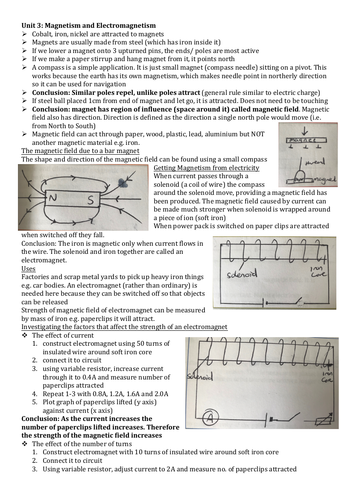 GCSE CCEA Double Award Physics Magnetism and Electromagnetism Notes ... GCSE CCEA Double Award Physics Magnetism and Electromagnetism Notes ...