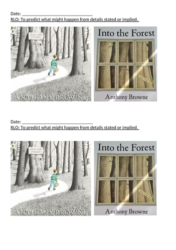INTO THE FOREST BY ANTHONY BROWNE ENGLISH UNIT | Teaching Resources