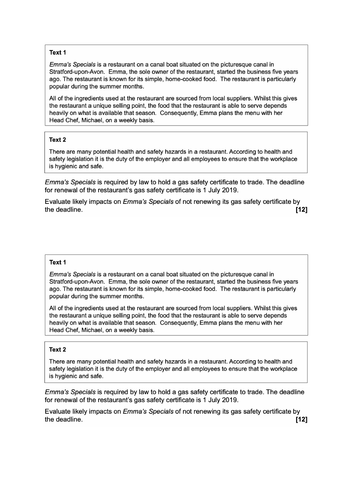 Working in Business 12 marker Exam Practice | Teaching Resources