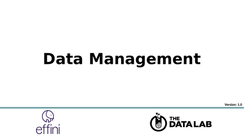 Data Science - Data Management | Teaching Resources