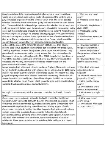 Medieval law enforcement - Crime and Punishment | Teaching Resources