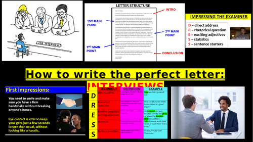 GCSE English Language: Writing a formal letter (INTERVIEW themed lesson ...