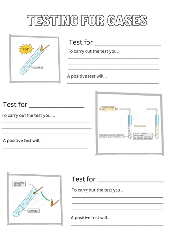 testing for gases | Teaching Resources