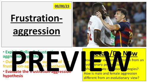 Frustration-aggression hypothesis - AQA A Level Psychology (Aggression ...