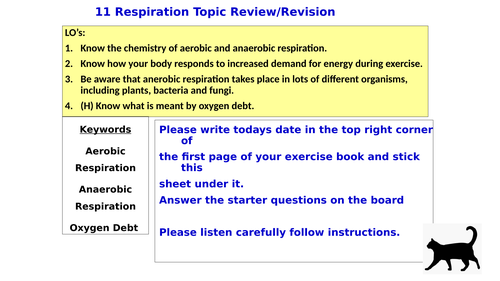 Respiration Topic Review/Revision AQA GCSE | Teaching Resources