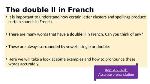 French phonics revision and practice (ille/ eille/ aille/ euille ...