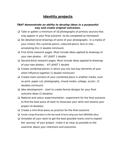 GCSE Art project outlines - multiple topics | Teaching Resources
