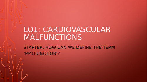 CTEC Unit 4 LO1 - Cardiovascular system | Teaching Resources