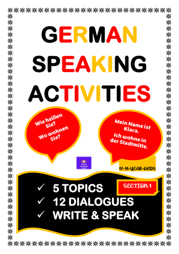 German Speaking Activities - Section 1 | Teaching Resources