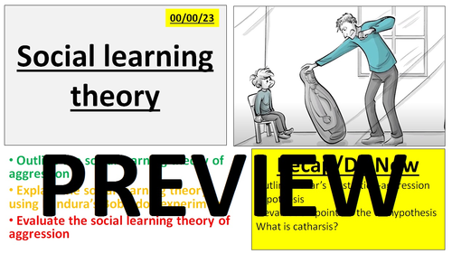 Social learning theory - AQA A Level Psychology (Aggression) | Teaching ...