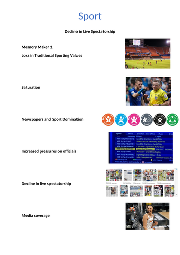 Sport and The Media pack | Teaching Resources