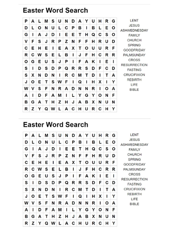 Easter activities pack/lesson. KS3 & KS4. Easter quiz, wordsearch ...