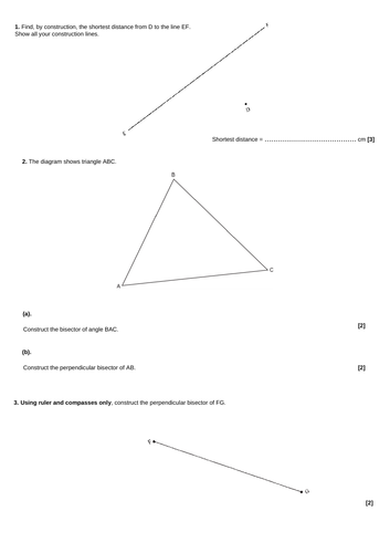EdExcel GCSE Higher Unit 8 - Transformations & Constructions | Teaching ...