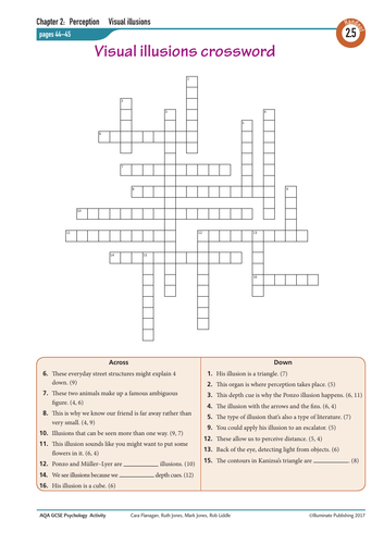 AQA GCSE Psychology Perception - Full topic lessons and resources ...