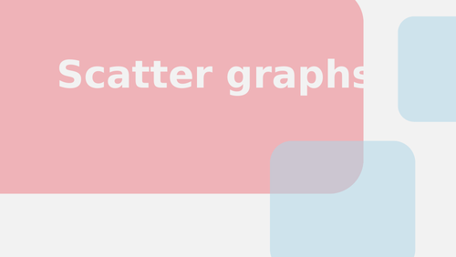 Scatter graphs | Teaching Resources