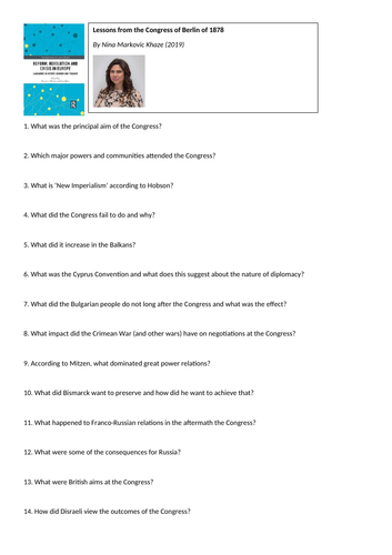 The Congress of Berlin 1878 | Teaching Resources