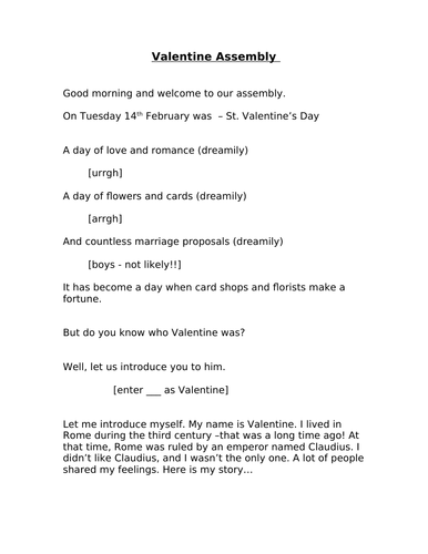 Valentine's Day Assembly | Teaching Resources