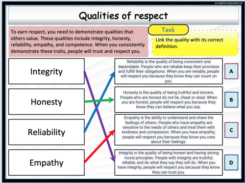 Earning Respect PSHE | Teaching Resources