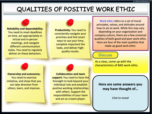Positive Work Ethic + Careers | Teaching Resources