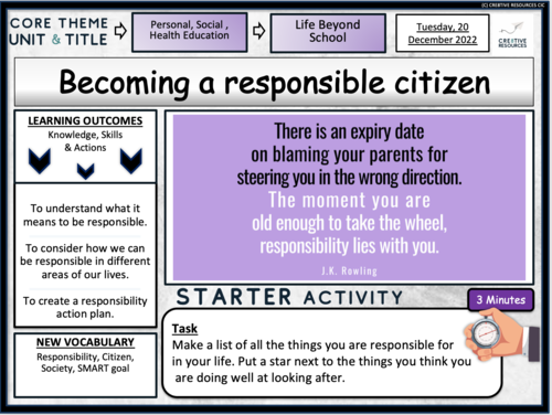 Being a Responsible Citizen | Teaching Resources