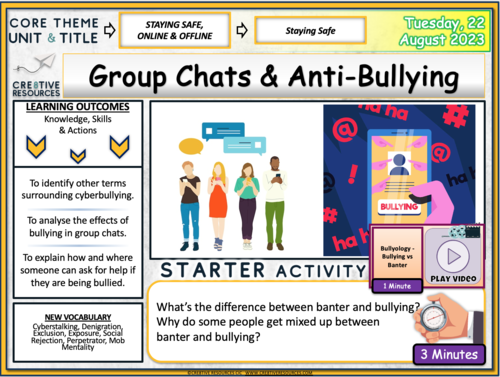 Anti Bullying + Large Group Chats | Teaching Resources