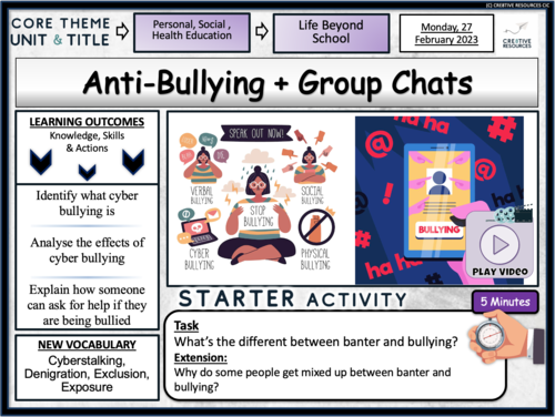 Anti Bullying + Large Group Chats | Teaching Resources