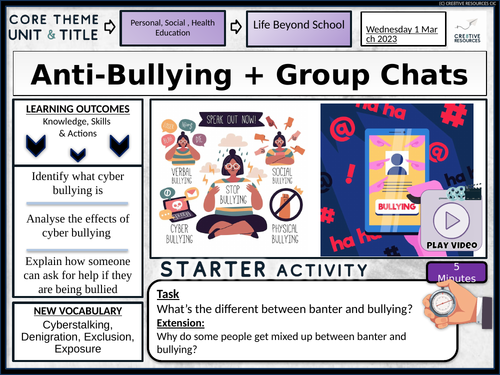 Anti Bullying + Large Group Chats | Teaching Resources