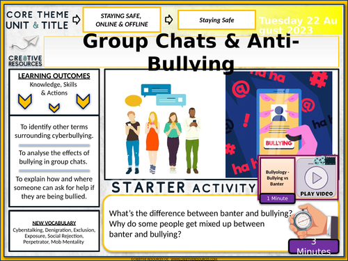 Anti Bullying + Large Group Chats | Teaching Resources