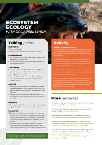 Ecosystem ecology: how Tasmanian devils impact their ecosystems ...