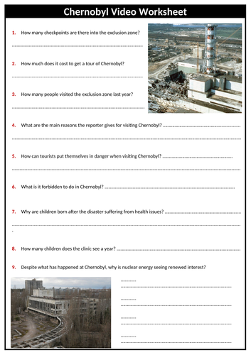 Chernobyl Nuclear Disaster Lesson | Teaching Resources