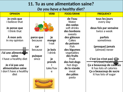 French Healthy living and ailments sentence builders | Teaching Resources