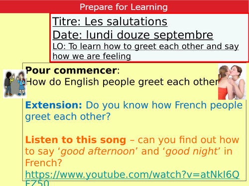 French Introductions Sentence Builders and Lesson Pack | Teaching Resources