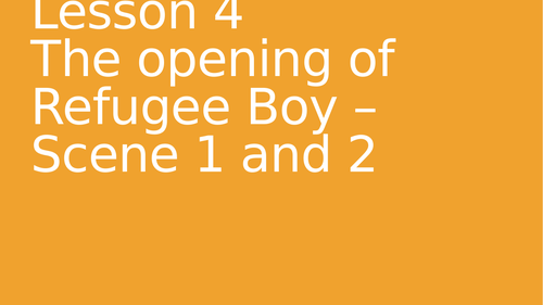 Refugee Boy Scheme | Teaching Resources