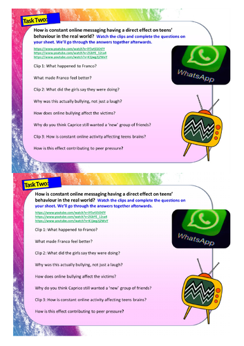 Anti bullying - Online Safety Group Chats | Teaching Resources