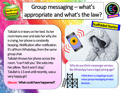 Anti bullying - Online Safety Group Chats | Teaching Resources