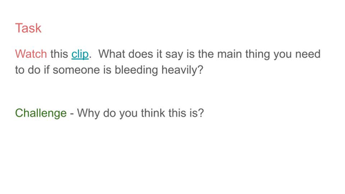 Bleeding First Aid Tutorial | Teaching Resources