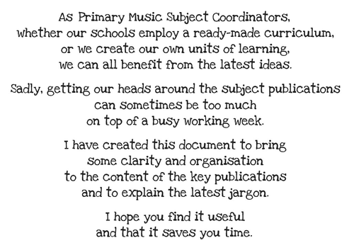 Model Music Curriculum & More, summarised to save you time. | Teaching ...