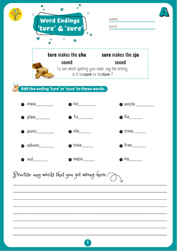Word Endings for Ages 10-11 | Teaching Resources