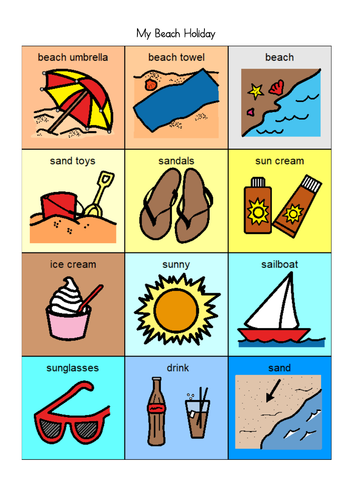 My Beach Holiday with Symbols | Teaching Resources